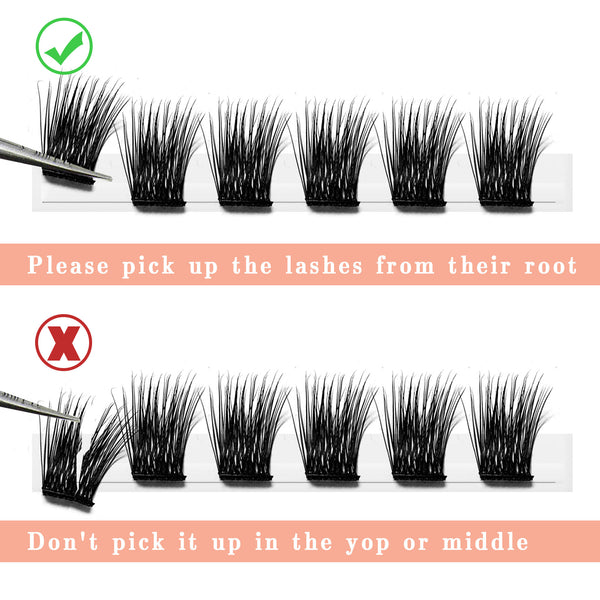 Cluster Lashes DIY Eyelash 72pcs H129 Set – PURELEOR SHOP